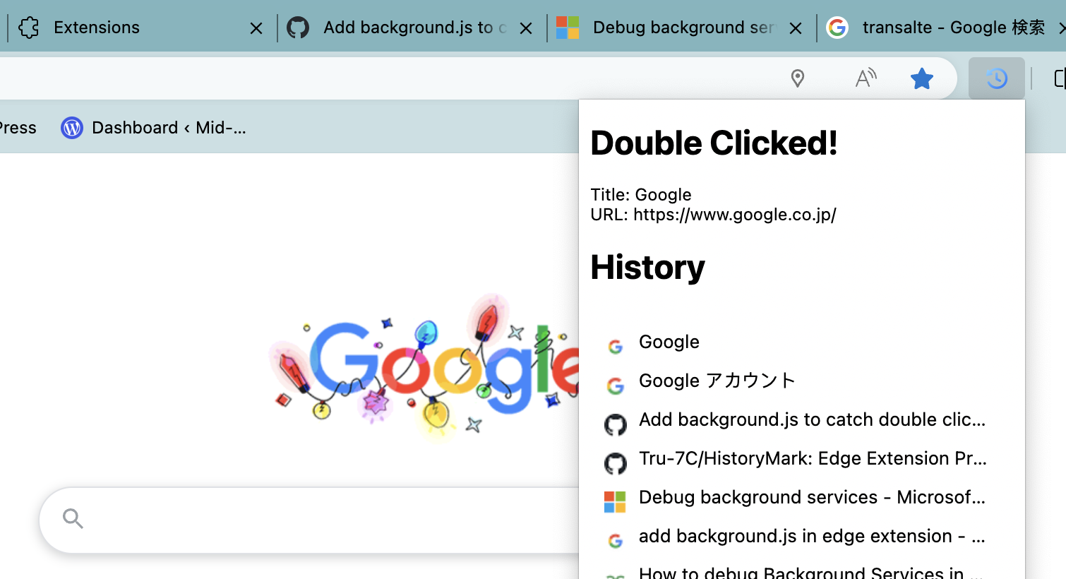 Add background.js to Edge Extension – Journey of learning
